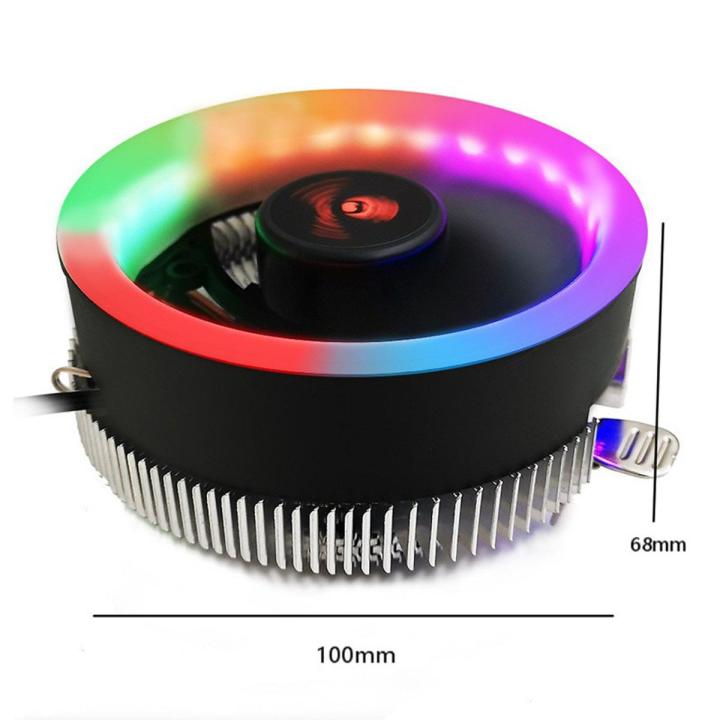 【happy one】3 Pin RGB CPU Cooler CPU Cooler Cooling Radiator Fan for ...