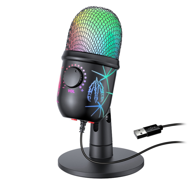 USB Condenser Microphone with Noise Cancellation USB Gaming Microphone ...
