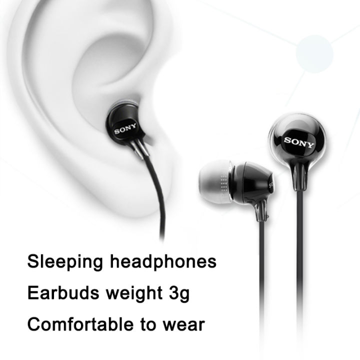 【Stylish】 3.5mm wired headphones bass handsfree stereo with microphone ...