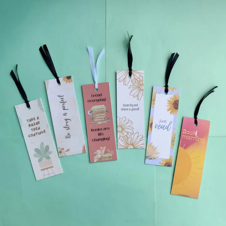6 Colorful Bookmark (Customization available)- aesthetic design | Daraz ...