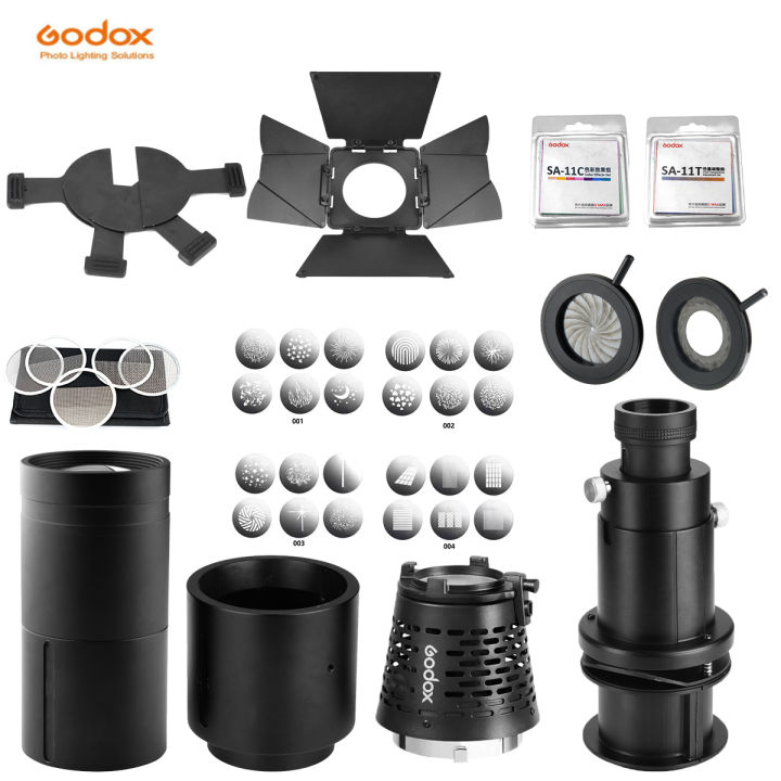 Godox S30 S60 Focusing LED Light Accessories Projection Lens SA-P GOBO ...