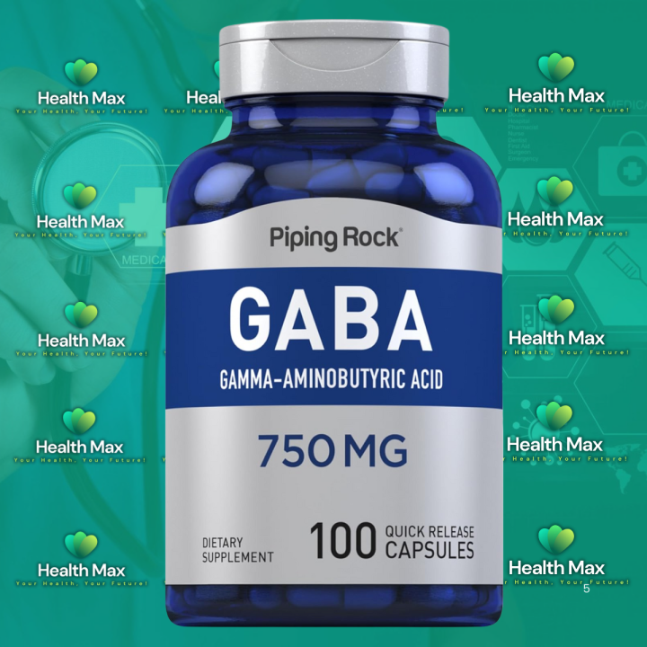 Piping Rock Gaba-750 mg 100 Capsules | Daraz.com.bd