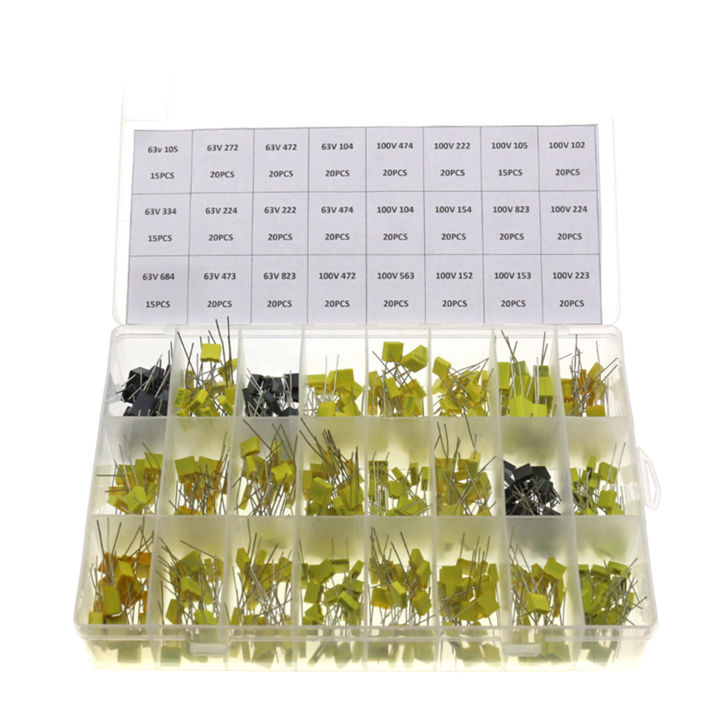 KOGEEK 460pcs 24 Values 63V & 100V Electrolytic Capacitor Assortment ...