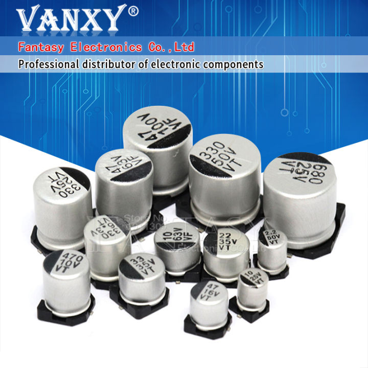 10PCS 50V100UF 8*10mm SMD aluminum electrolytic capacitor 50V 1UF 2.2UF ...