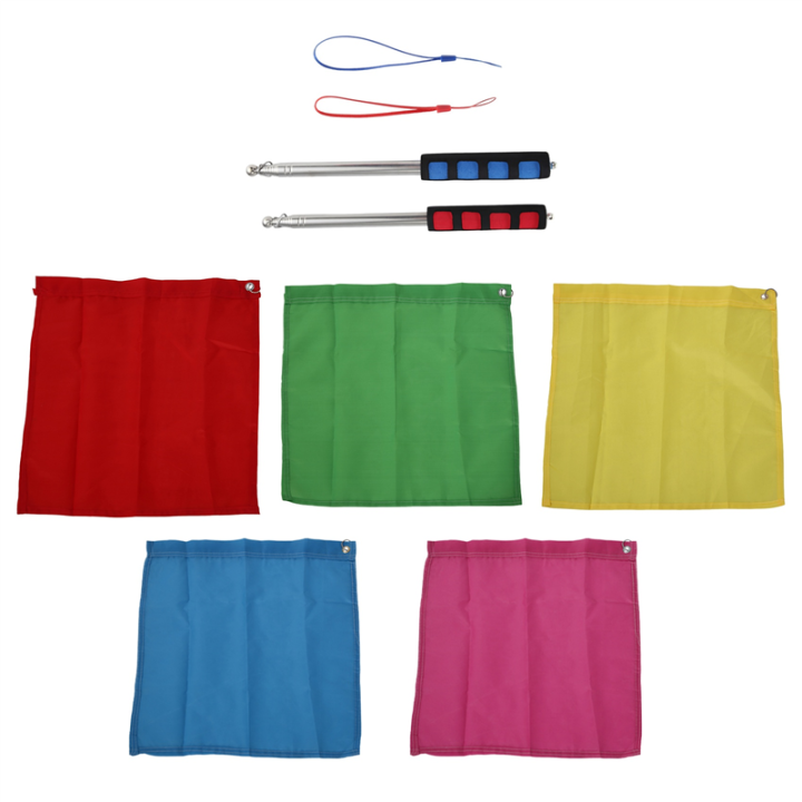 2 Piece Telescopic Flagpole Portable Multicolor and 5PCS Horse Training ...