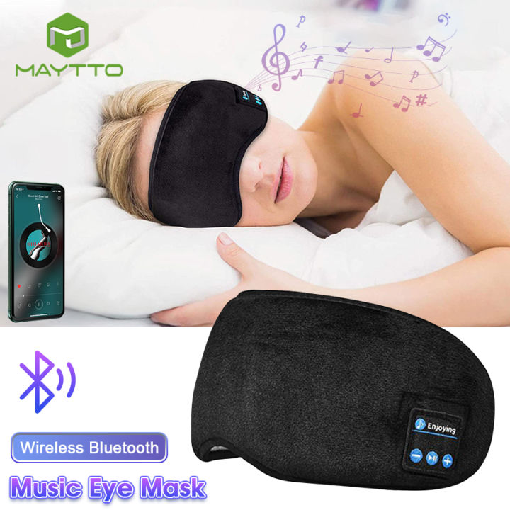 MAYTTO Wireless Sleep Mask Bluetooth Music Eye Mask Sleep Headphones ...