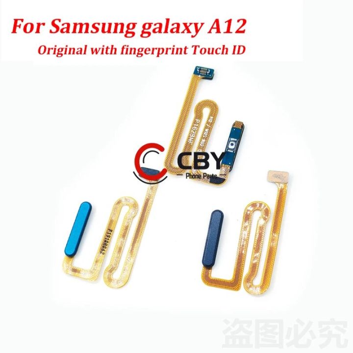 For Samsung Galaxy A12 M12 Fingerprint Button Sensor power switch Flex ...
