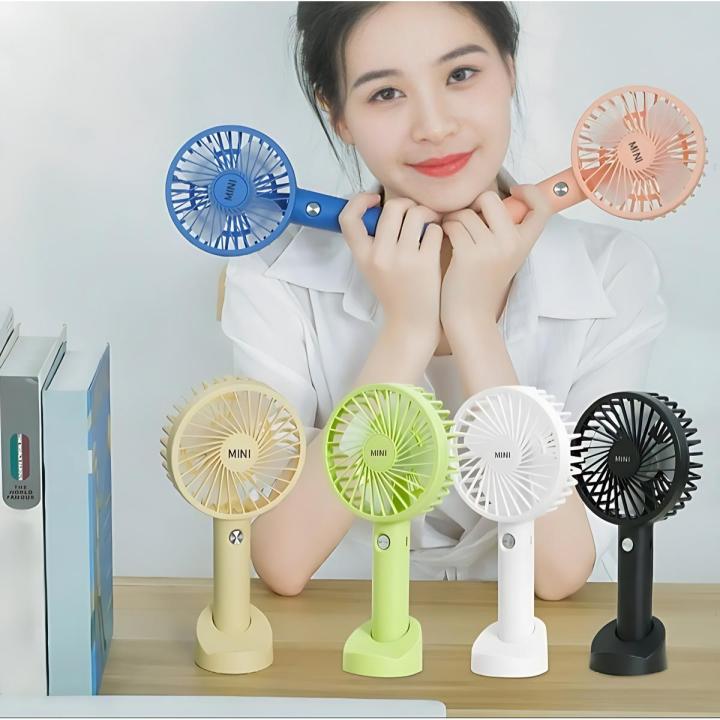 Mini fan Rechargeable Ultra Lightweight Handheld 3-Speed Mini USB Fan ...
