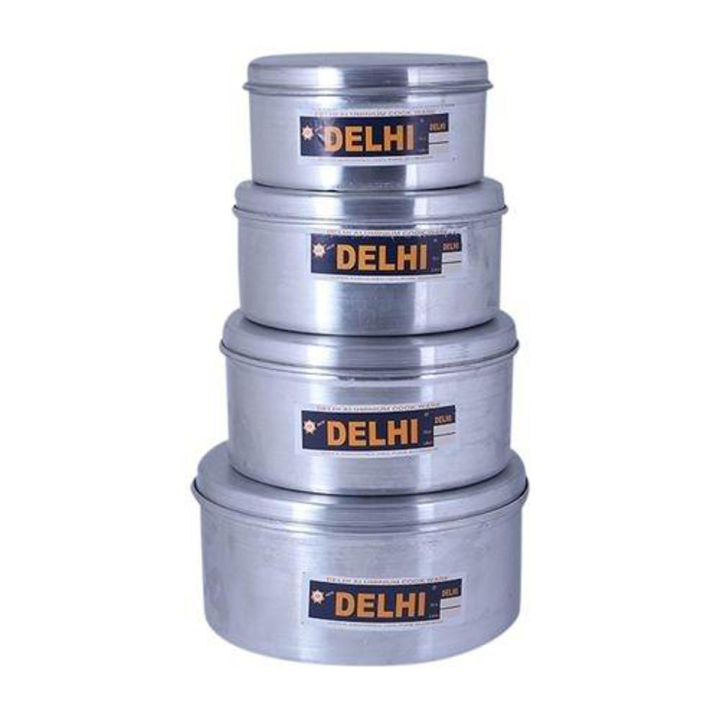 Aluminium Pudding Box - Silver, 4 Pc Set: Keep Your Desserts Fresh And ...