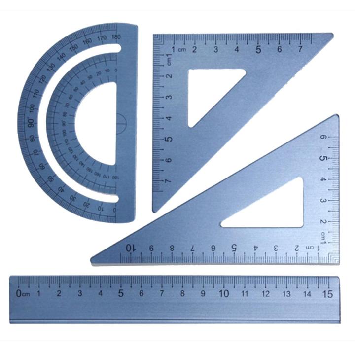 4pcs Math Geometry Ruler Set Straightedge For School Drafting ...