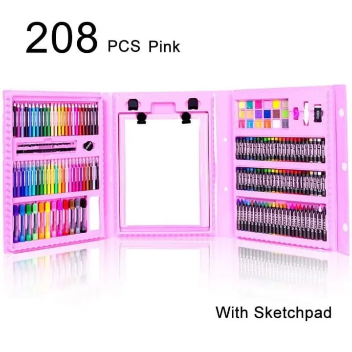 208 pes colour Complete Art Set For Kids colour set | Daraz.com.bd