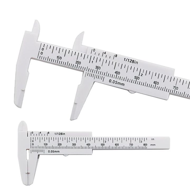 0-80mm Double Scale Plastic Vernier Caliper Mini Ruler Measurement Tool ...