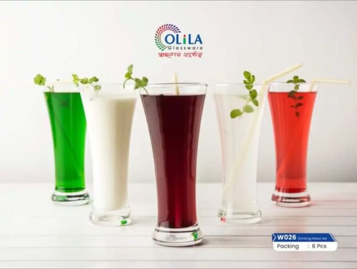 250 ml Clear Glass Juice & Lacchi Glass set of 06 Pieces | Daraz.com.bd