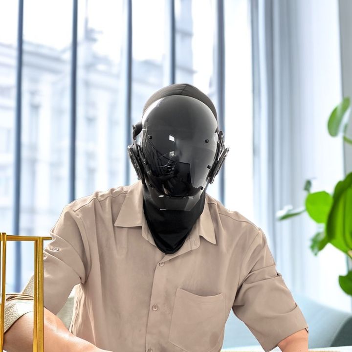 Cyberpunk mask Cosplay Wear toy futuristic Cool tech helmet mechanical ...