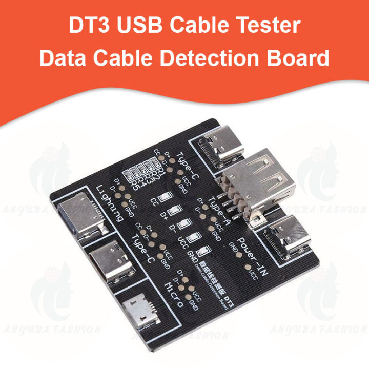 DT3 USB Cable Tester Data Cable Detection Board for IOS Android Micro ...