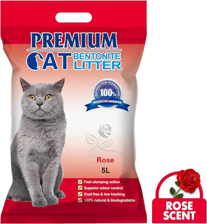 Premium Bentonite Cat Litter Rose 5L | Daraz.com.bd