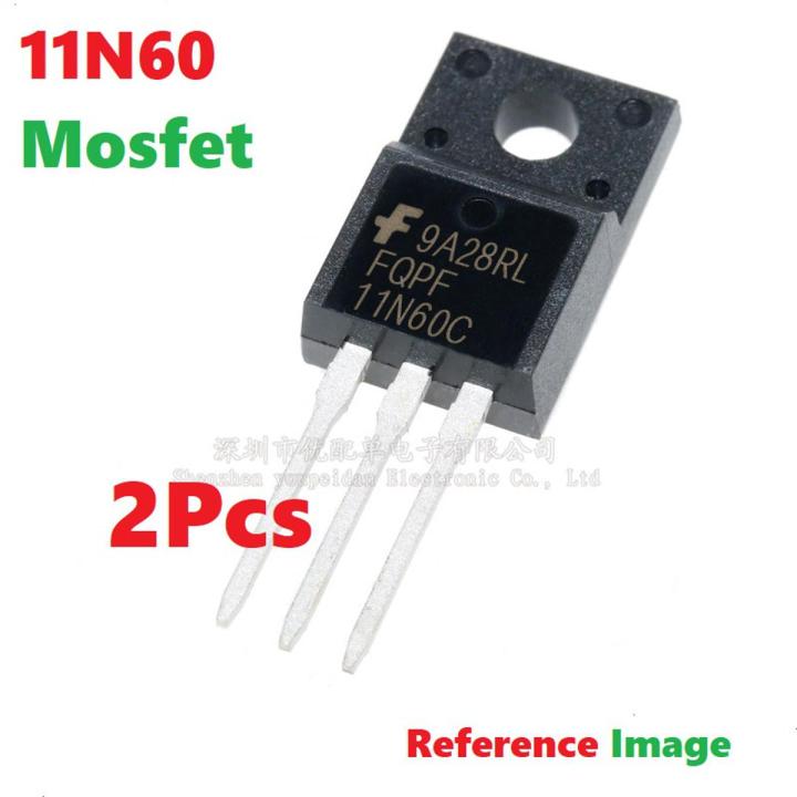 2Pcs- FQPF11N60C FQPF11N60 11N60 1160 600V 11A MOSFET IC TO-220 Package ...