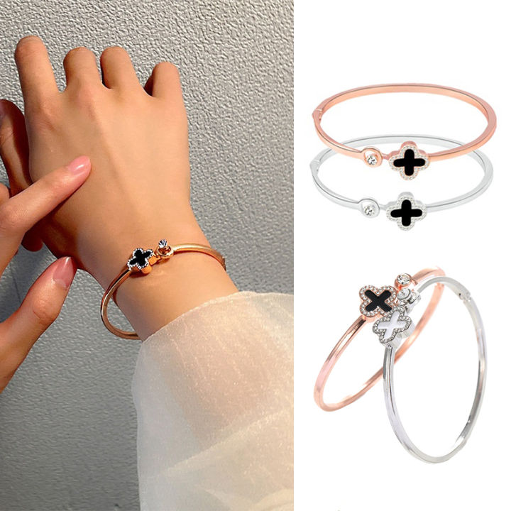 Four-leaf Clover Bracelet Female Opening Bracelet Birthday Gift For ...