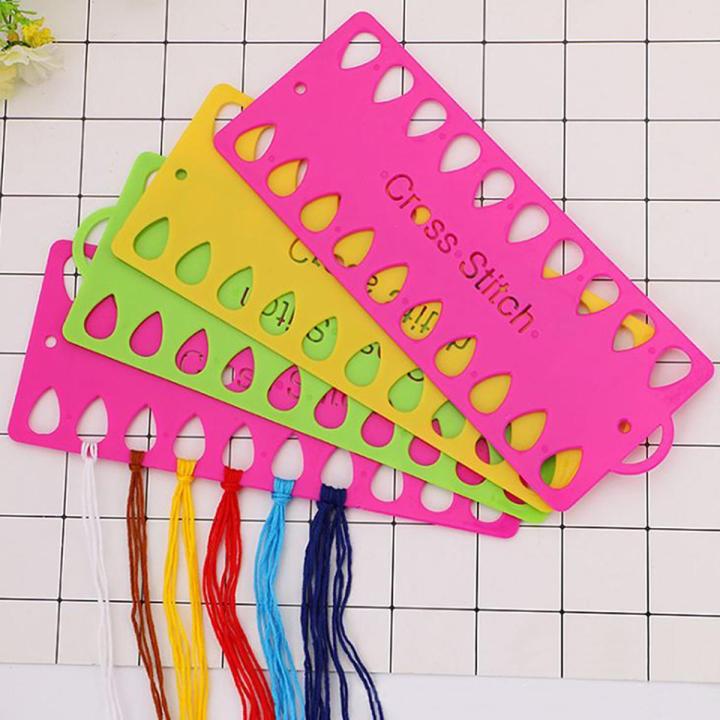 Plastic Cross Stitch Row Line Board Embroidery Thread Yarn Organizer ...