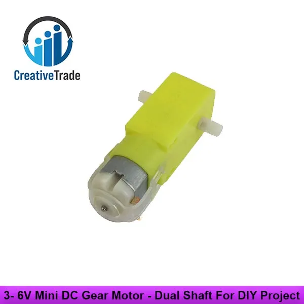 3- 6V Mini DC Gear Motor - Dual Shaft For DIY Project | Daraz.com.bd