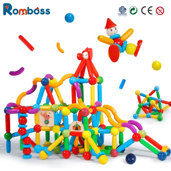 Magnetic Constructor Blocks Set Building Block Game Big Size DIY Magnet ...