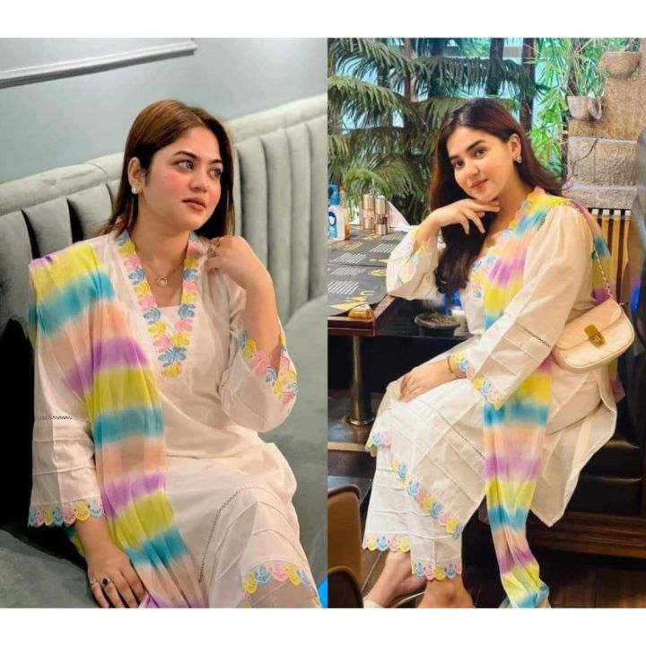 New exclusive Rangdhonu designed VIP Linen Amburtari Les Work 3 pis for ...