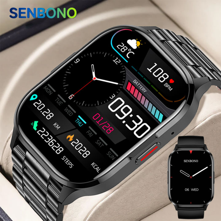 SENBONO AIR3 2024 AMOLED Men Smart Watch Bluetooth Call 24H Health ...