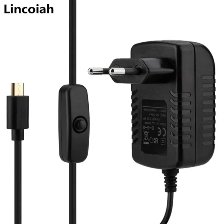 AC 100-240V DC 5V 3A Power Supply Switch Button Power Adapter Charger ...