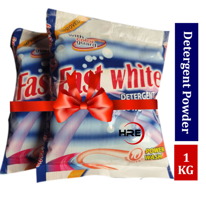 Fast White Detergent Powder 500gm (500gm x 2pcs) - 1 KG | Daraz.com.bd