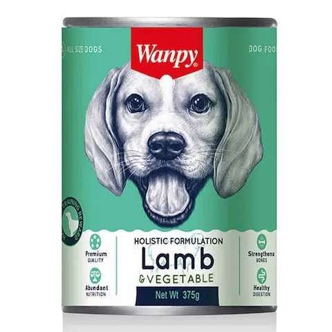 Wanpy Premium Dog Wet Food – Lamb & Vegetable And Various Flavour -375g ...