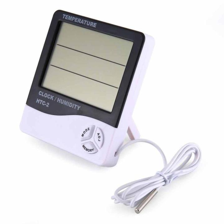 HTC-2 Digital Temperature Humidity & Thermo-Hygrometer With Clock ...