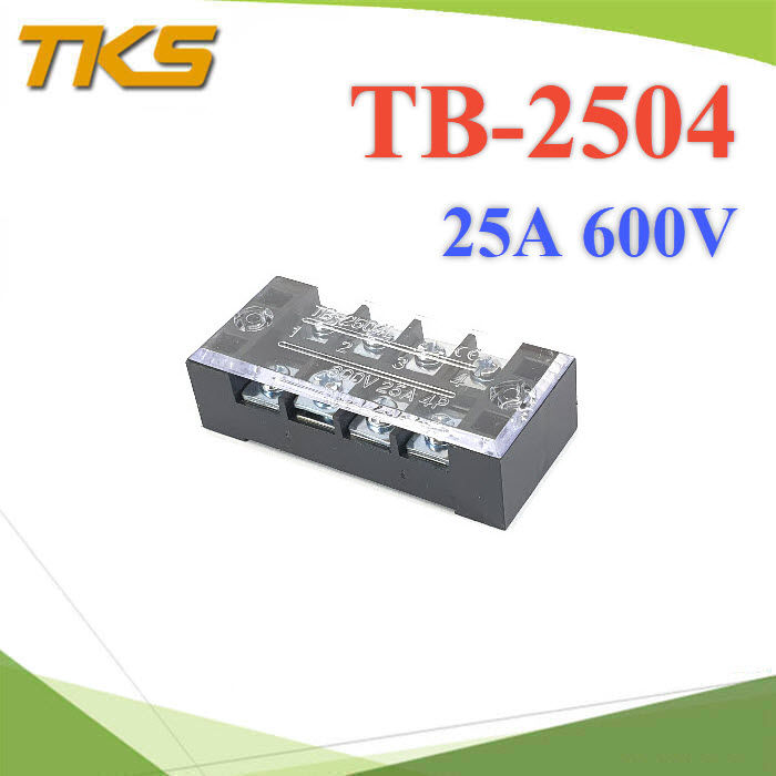 Terminal Block TB-2504 600V 25A 4P Double Row 4 Pin | Daraz.com.bd