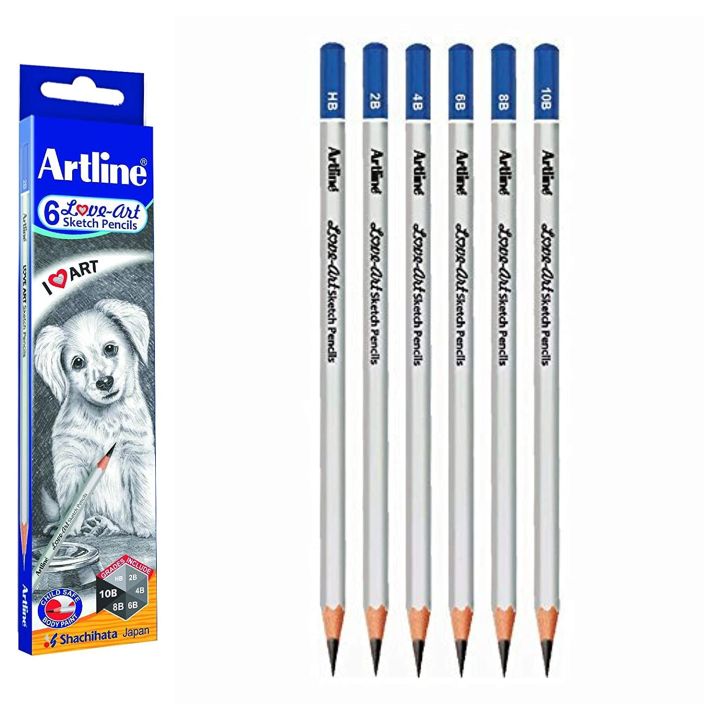 Artline HB 2B 4B 6B 8B 10B Graphite Sketching Pencils Set for Drawing Pencil Set Daraz .bd