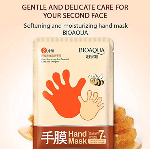 Bioaqua Honey Hand Peeling Mask Exfoliating Hand Sheet Mask- 1 Pair ...