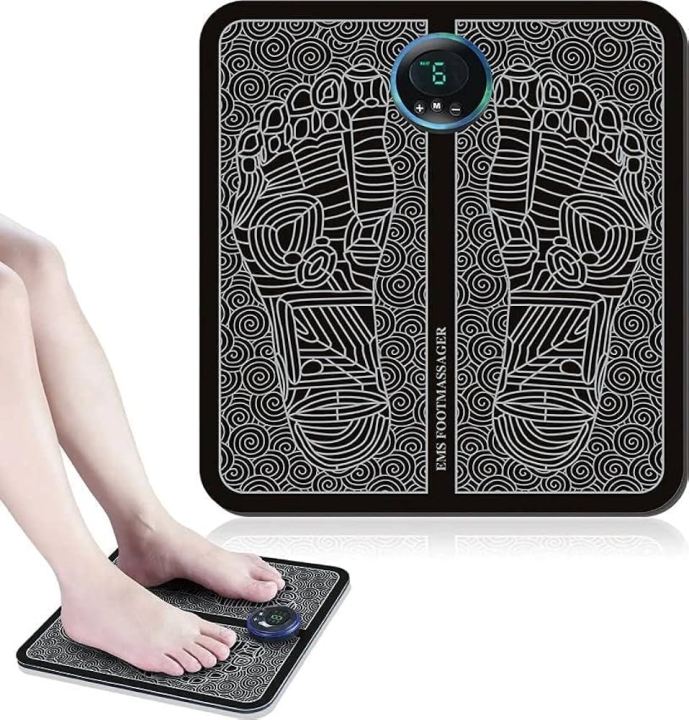 EMS Foot Massage Mat Automatic Electric Physiotherapy Tens Massager ...