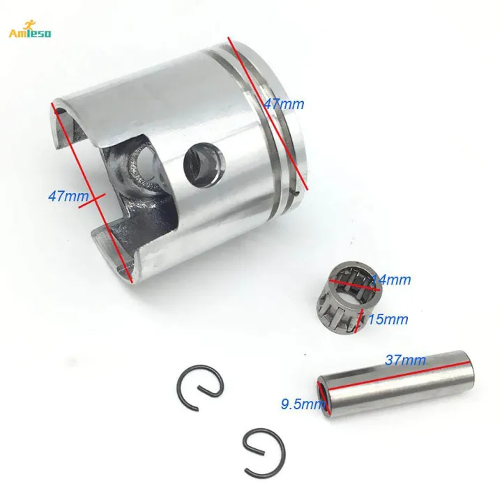 47mm Piston Pin Rings Kit for 80cc 2-Stroke Motorised Bicycle Motorized ...