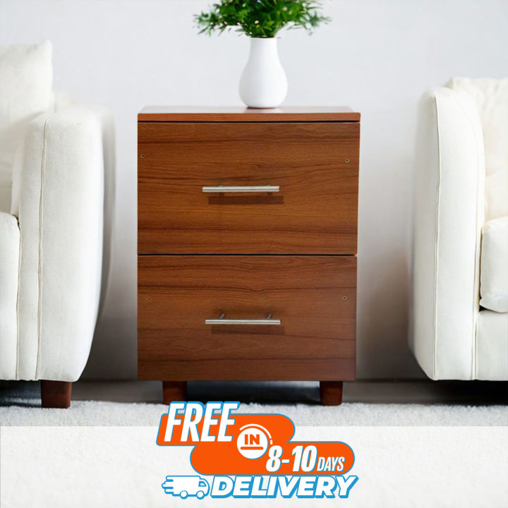 Andormahal Bedside Table with double Drawer (MDF) | Daraz.com.bd