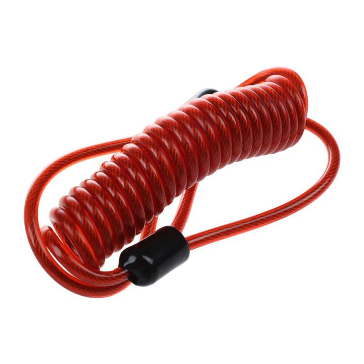 Spring Cable rope-2 Piece x Motorcycle Lock Board Reminder Cabel-red ...