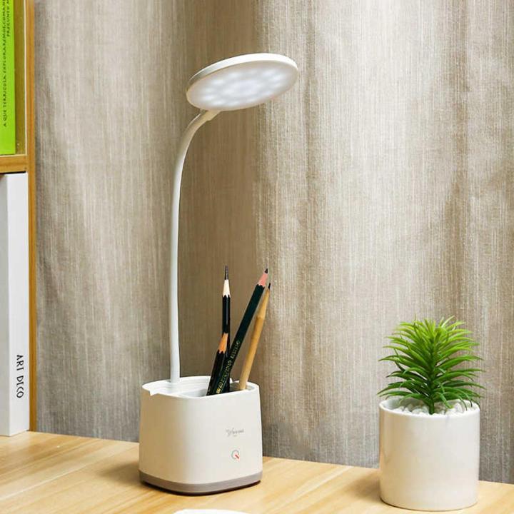 YAGE Touch Sensor Flexible LED Table Lamp With Pen Holder Touch Sensor ...