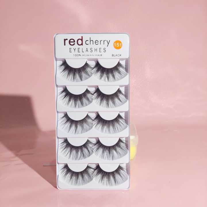 red cherry 5 Pair False Eyelash Set | Daraz.com.bd