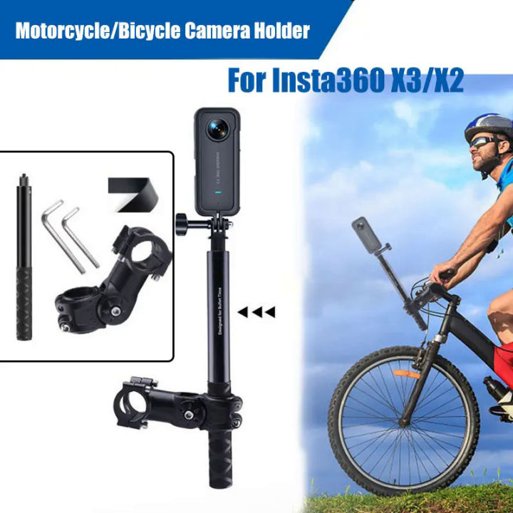Motorcycle Camera Holder for Insta360 X3 Handlebar Bracket Clamp Bike ...
