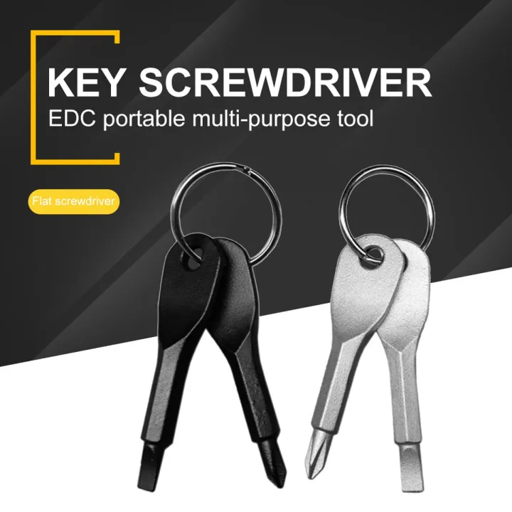 1 Set Stainless Steel Mini Edc Multifunction Screwdriver Key Shape ...