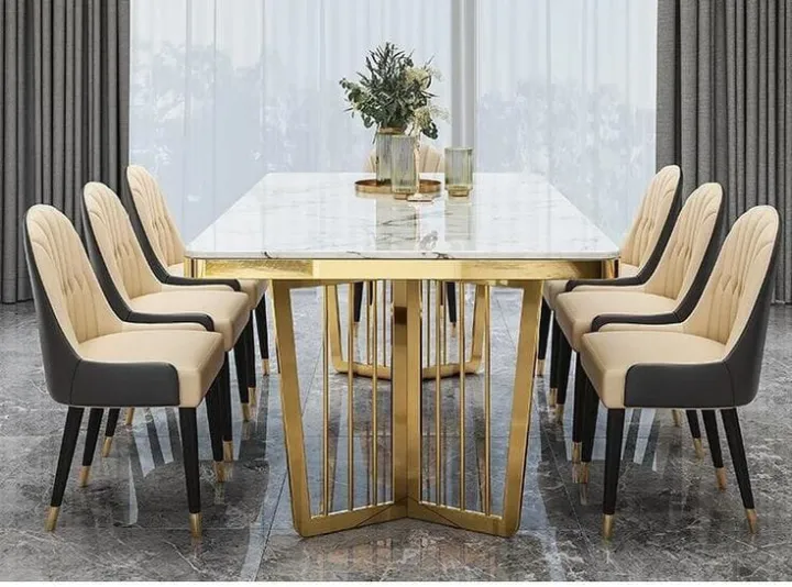 Stylish Dining Set Marble Top- Smooth finishing | Daraz.com.bd