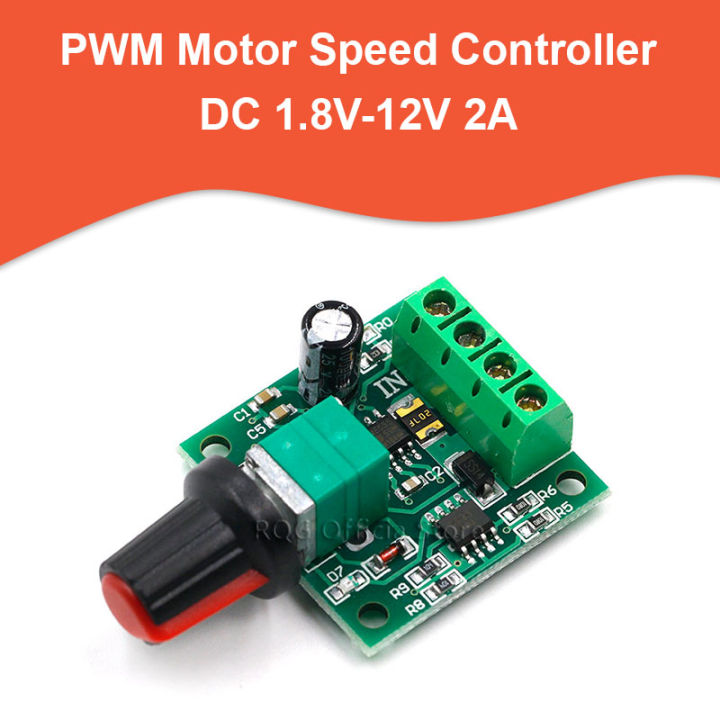 PWM Motor Speed Controller DC 1.8V 3V 5V 6V 12V 2A Speed Control Switch ...