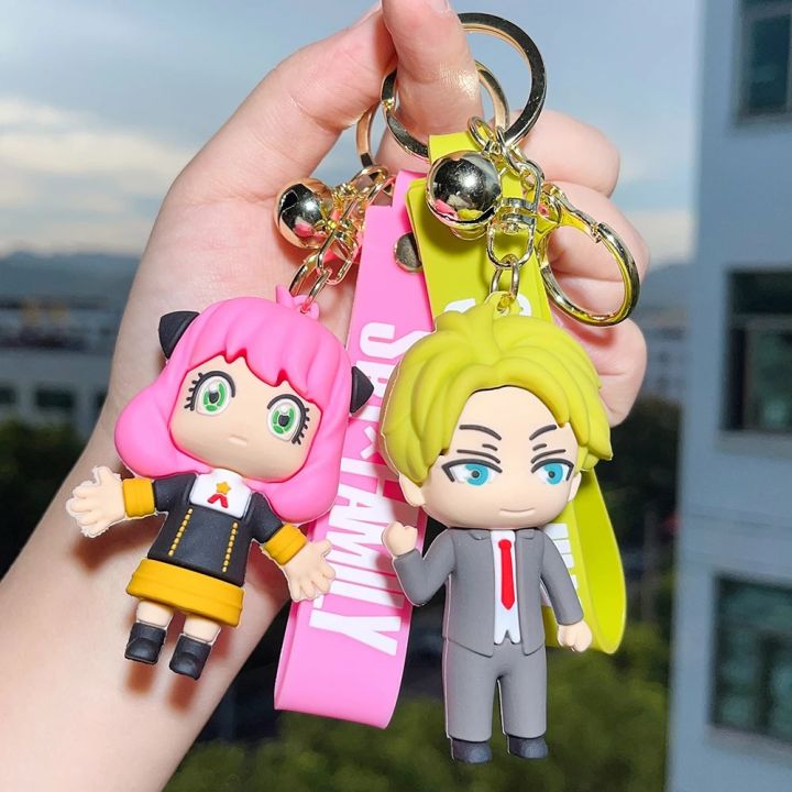 Anime SPY×FAMILY Keychain PVC Cartoon Key Chain Loid Forger Anya Forger ...