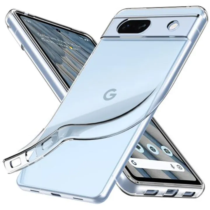 Google Pixel 7a Flexible Clear Transparent Soft TPU Back Case Cover ...