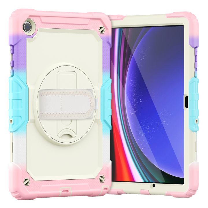 Silicone + PC Tablet Case with Shoulder Strap For Samsung Galaxy Tab A9 ...