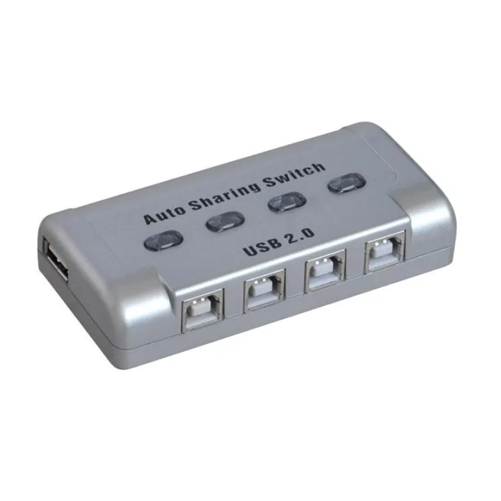 USB Auto Sharing Printer Switch 4Port hub Adapter 4 pc 1 printer ...