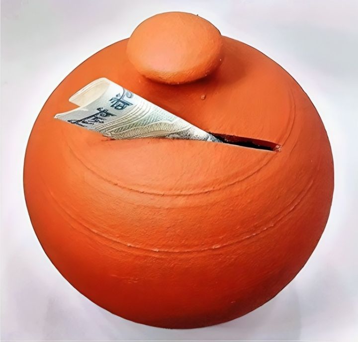 Round Clay Coin Bank Small Size – Traditional Handmade Savings Bank, 1 ...