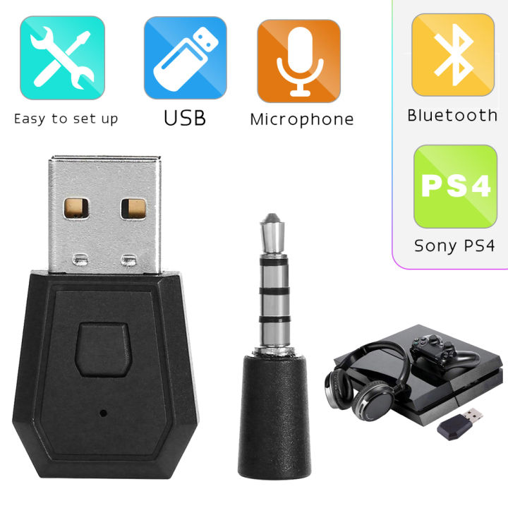 Mini Wireless Bluetooth USB Adapter Dongle Headset Receiver with Mic ...